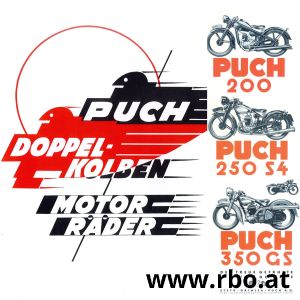 Prospekt - Puch 200, 250S4, 500V, 800 - RBO Stöckl