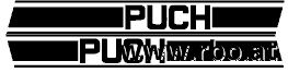 PUCH Schriftzug schwarz/weiß Tank M50GP, S, SG - RBO Stöckl